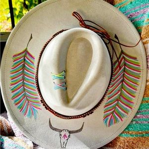 MiddleClassy | Accessories | Feathers In Color Boho Hat | Poshmark